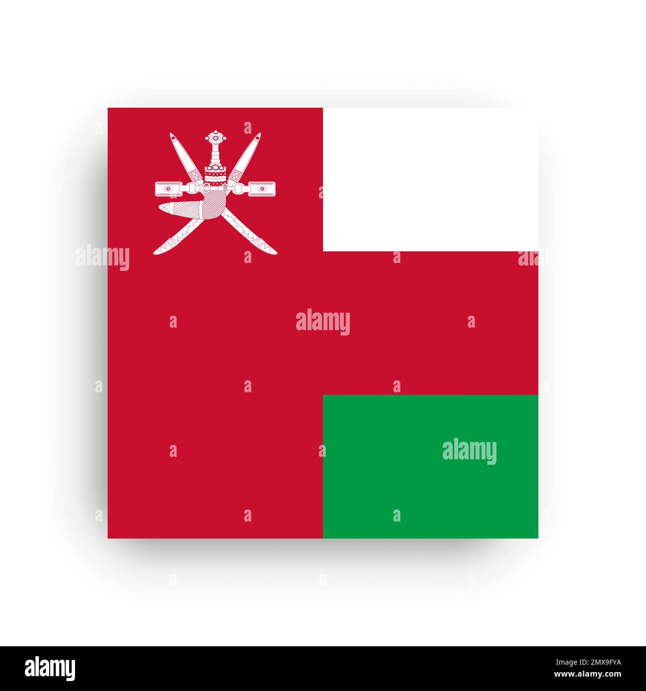 Square vector flag of Oman Stock Vector Image & Art - Alamy