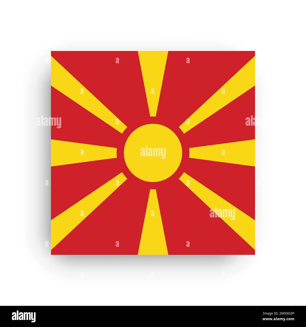 Square vector flag of North Macedonia Stock Vector Image & Art - Alamy