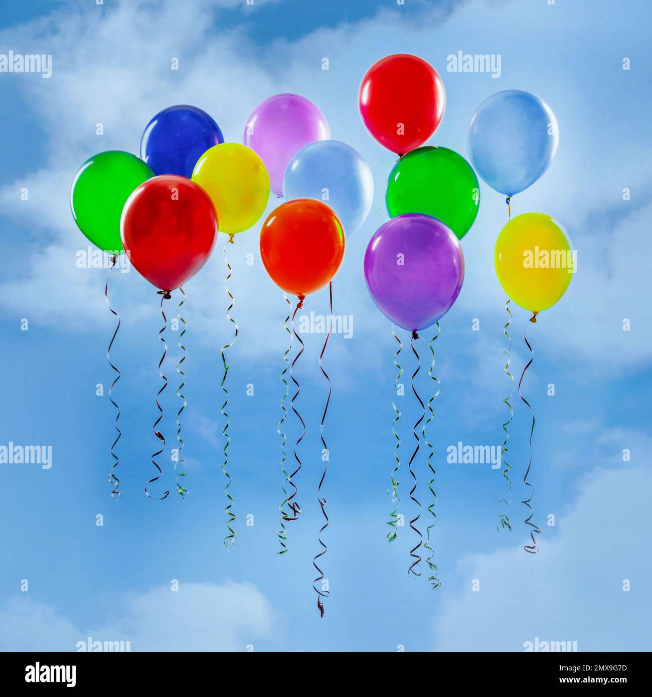 Happy birthday on balloons floating hi-res stock photography and images ...