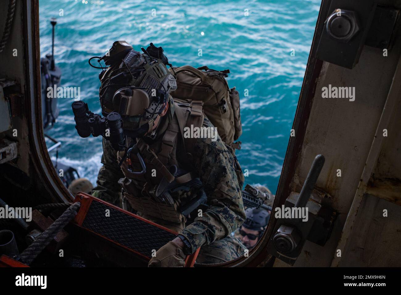 A U.S. Marine with the Battalion Landing Team 1/6, 26th Marine ...