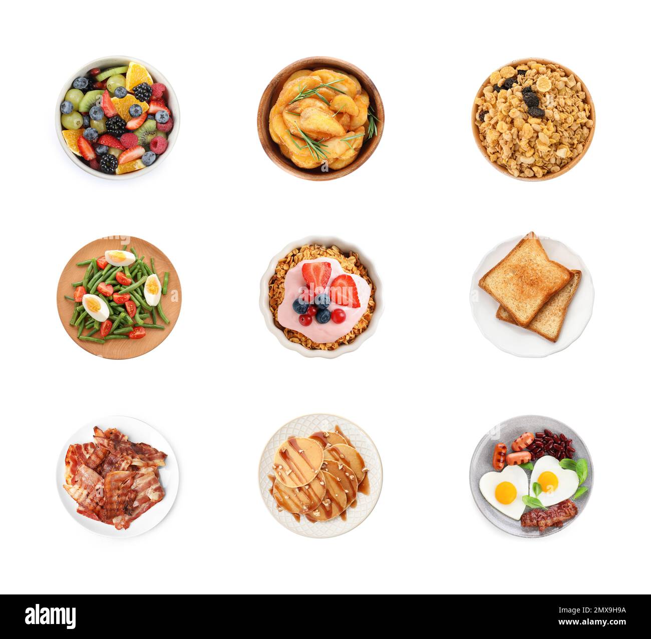 Traditional breakfast eggs oatmeal Cut Out Stock Images & Pictures - Alamy