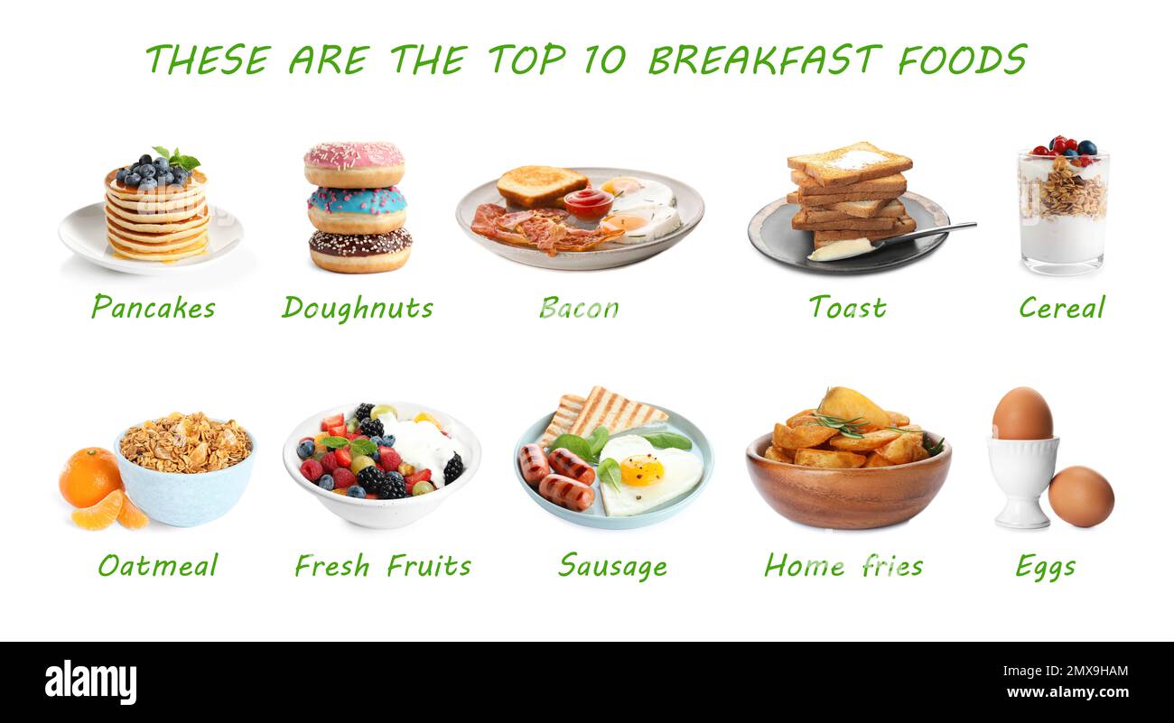 Traditional breakfast eggs oatmeal Cut Out Stock Images & Pictures - Alamy