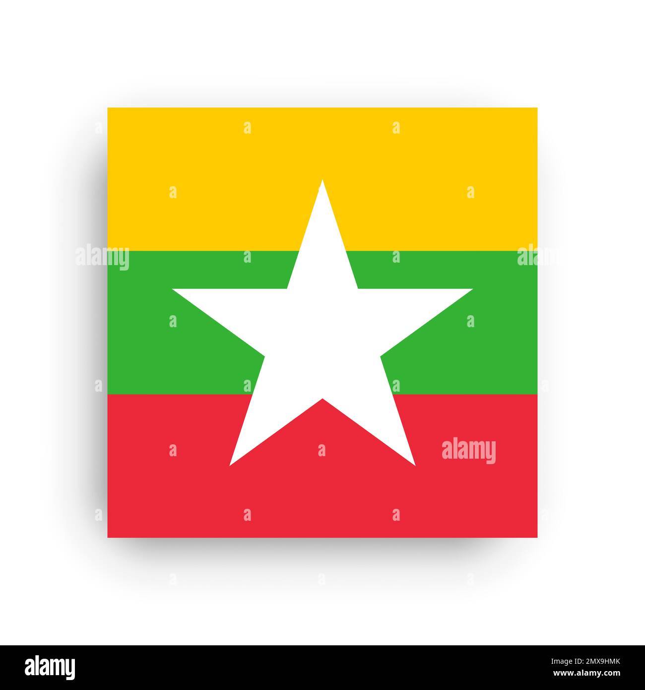 Square vector flag of Myanmar Stock Vector Image & Art - Alamy