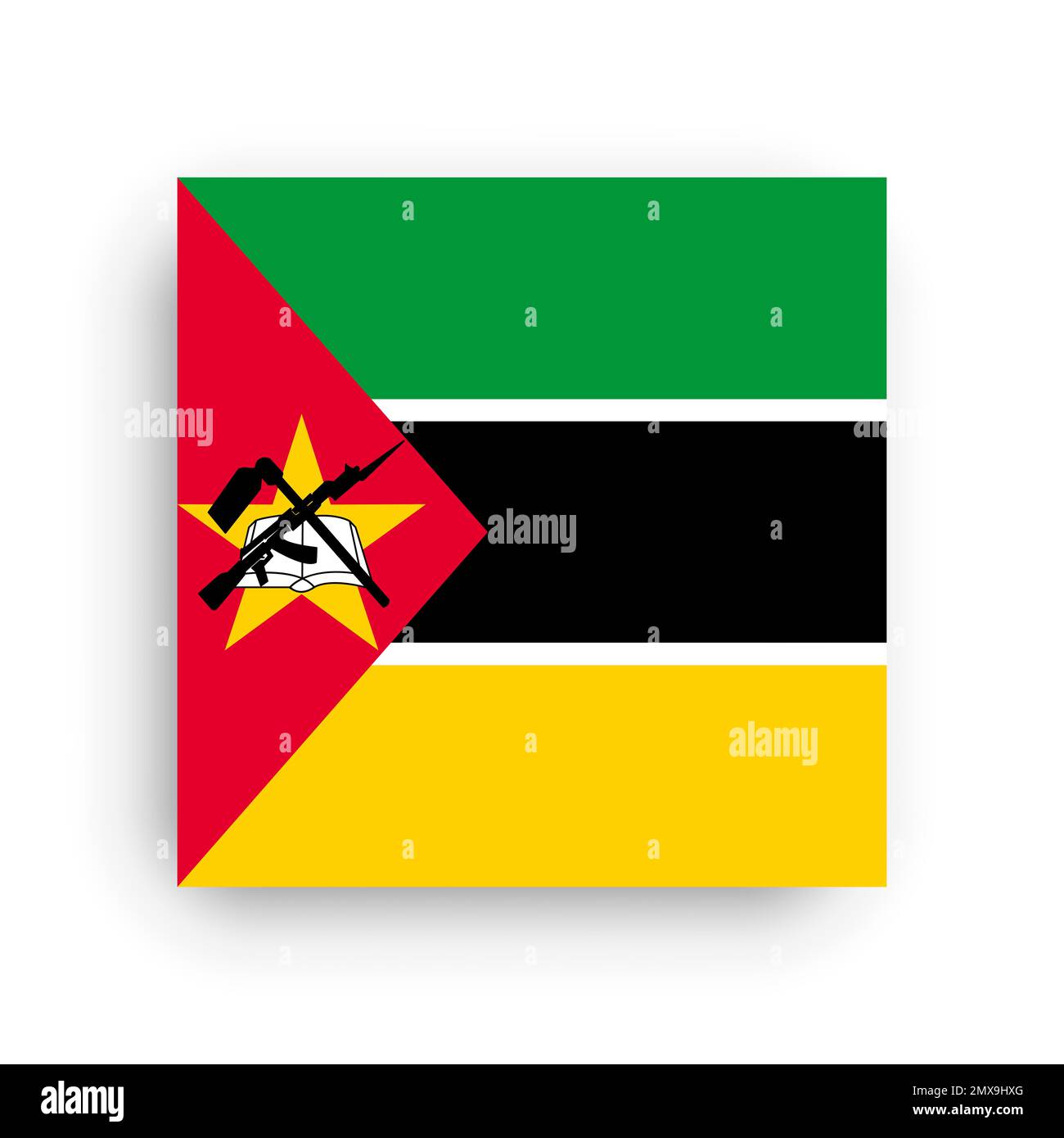Square vector flag of Mozambique Stock Vector Image & Art - Alamy