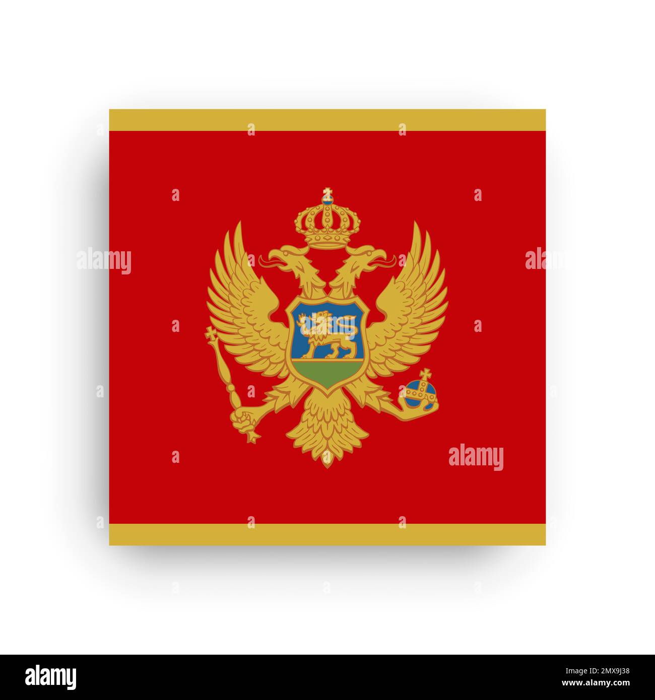 Square vector flag of Montenegro Stock Vector Image & Art - Alamy