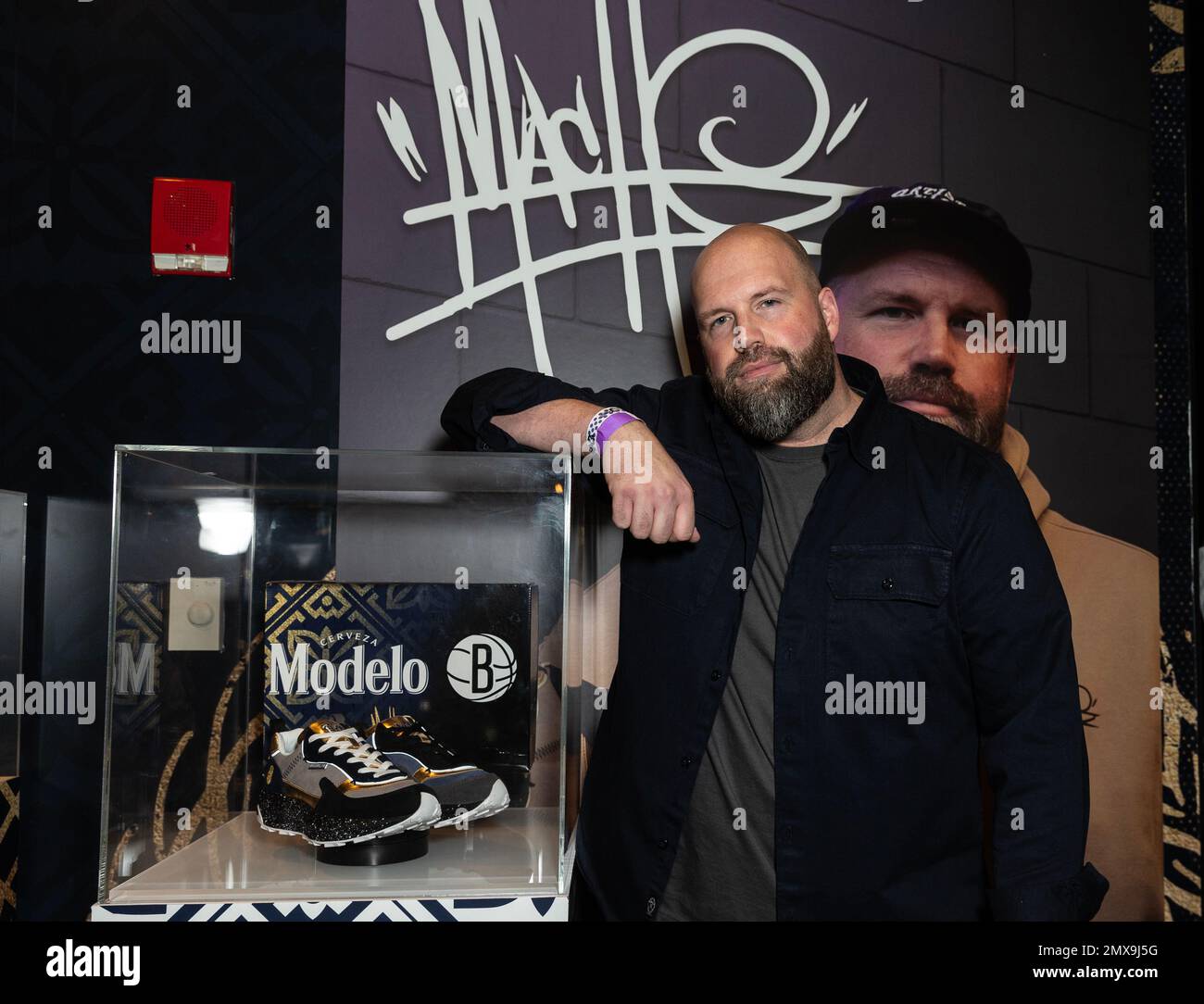 Daniel Gamache attends Modelo and Brooklyn Nets pop-up gallery curated ...