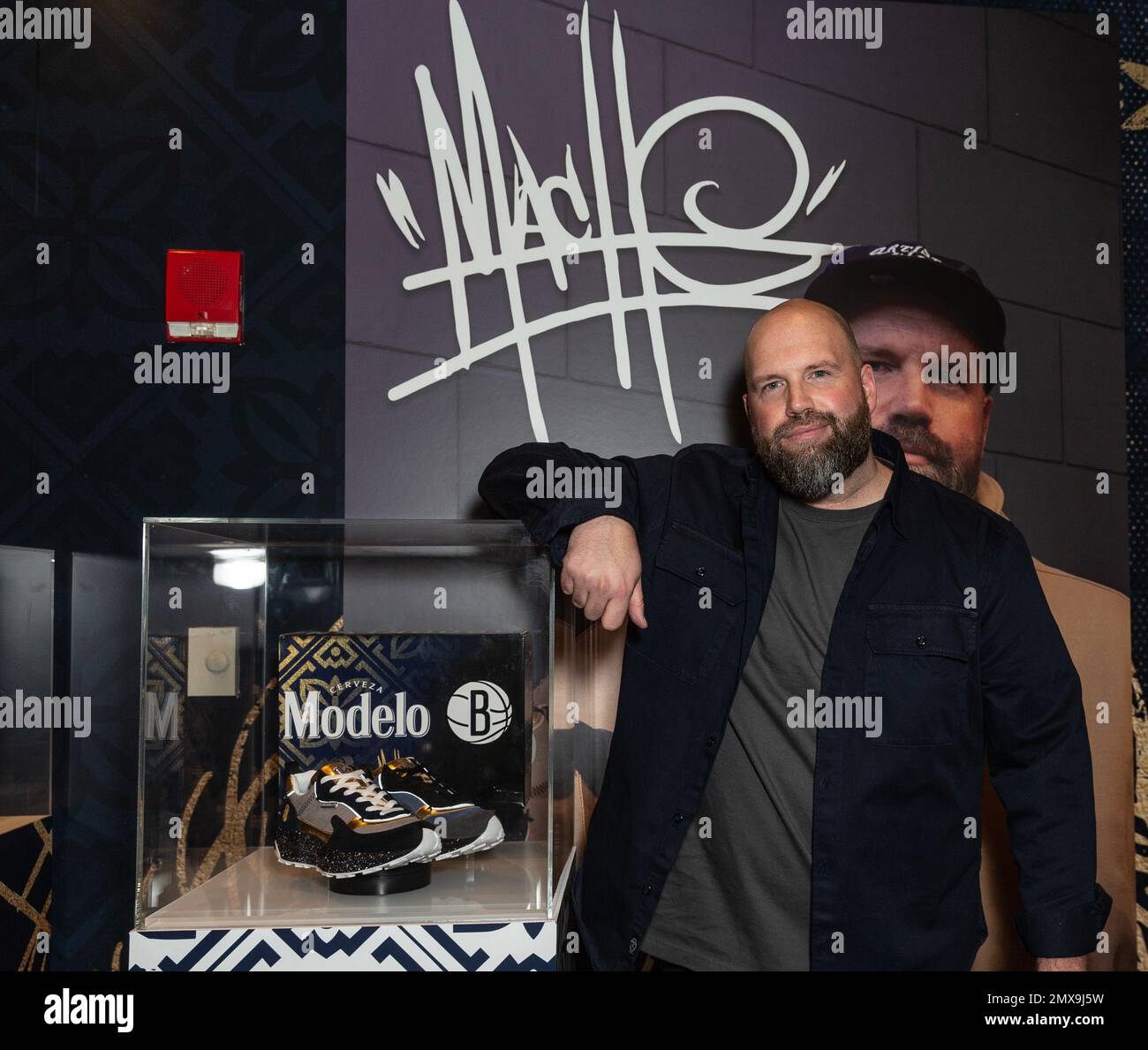 Daniel Gamache attends Modelo and Brooklyn Nets pop-up gallery curated ...