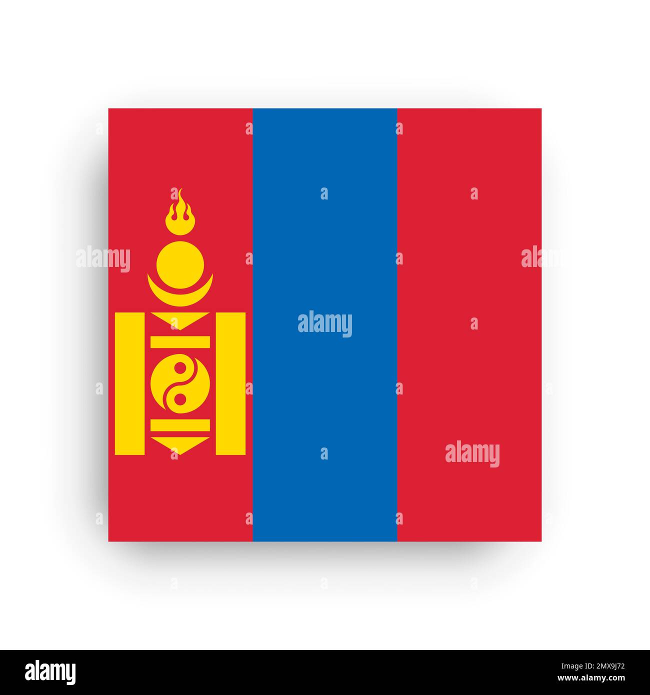 Square vector flag of Mongolia Stock Vector Image & Art - Alamy
