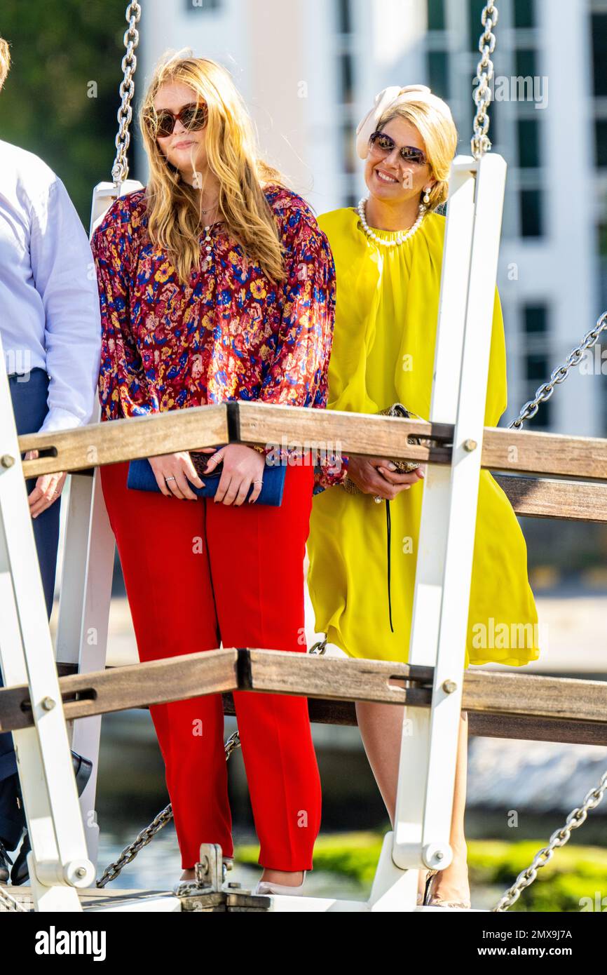 Queen Maxima of the Netherlands with Princess Amalia, Princess of ...