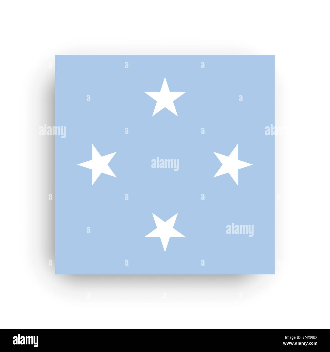 Square vector flag of Federated States of Micronesia Stock Vector Image ...