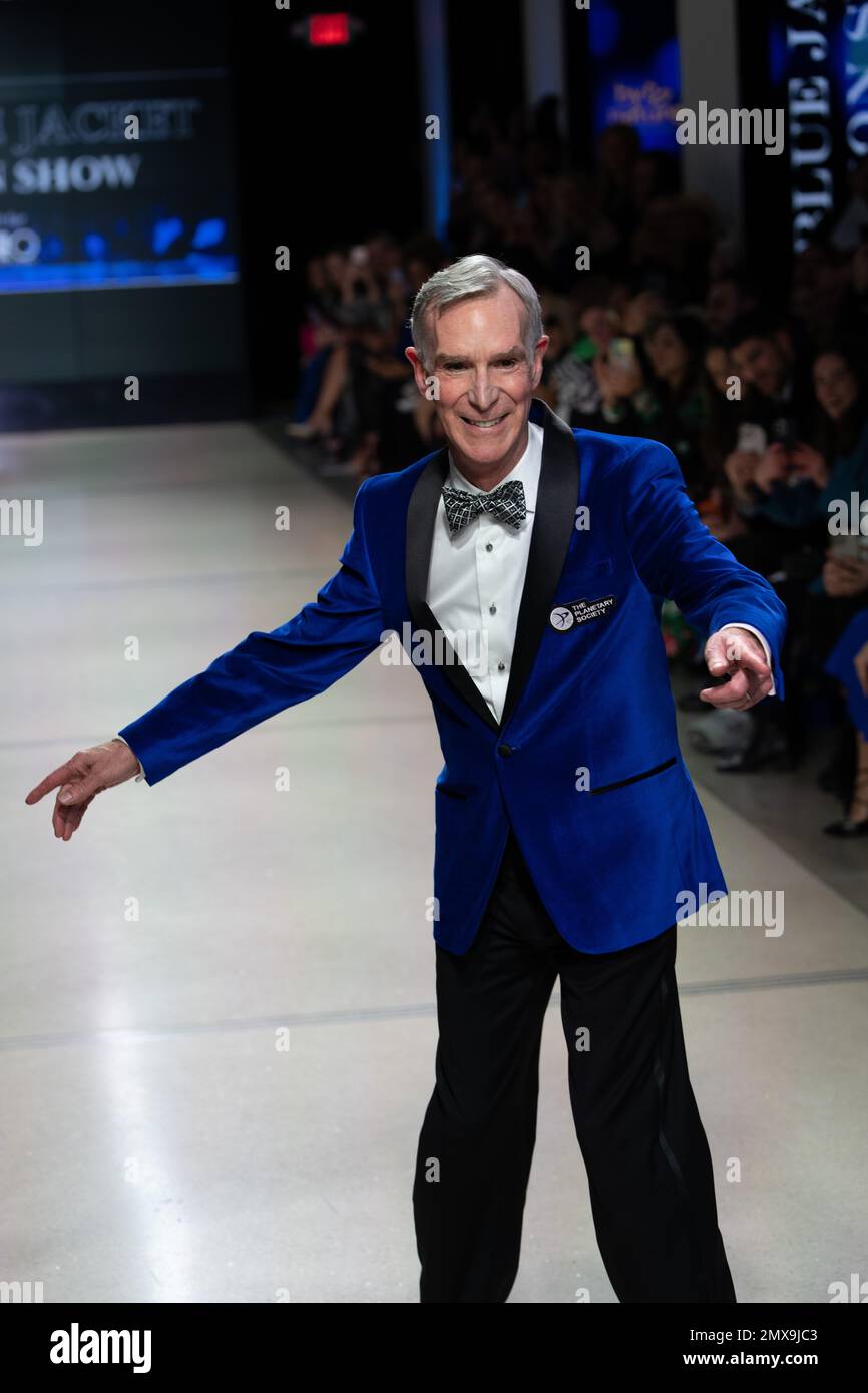 Bill Nye walks the 7th Annual Blue Jacket Fashion Show supporting Zero ...