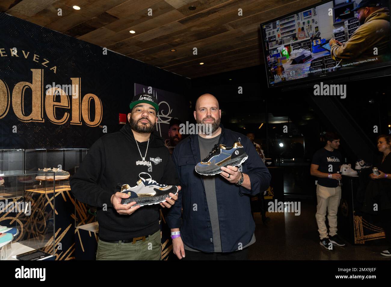 DJ Envy and Daniel Gamache attend Modelo and Brooklyn Nets pop-up ...