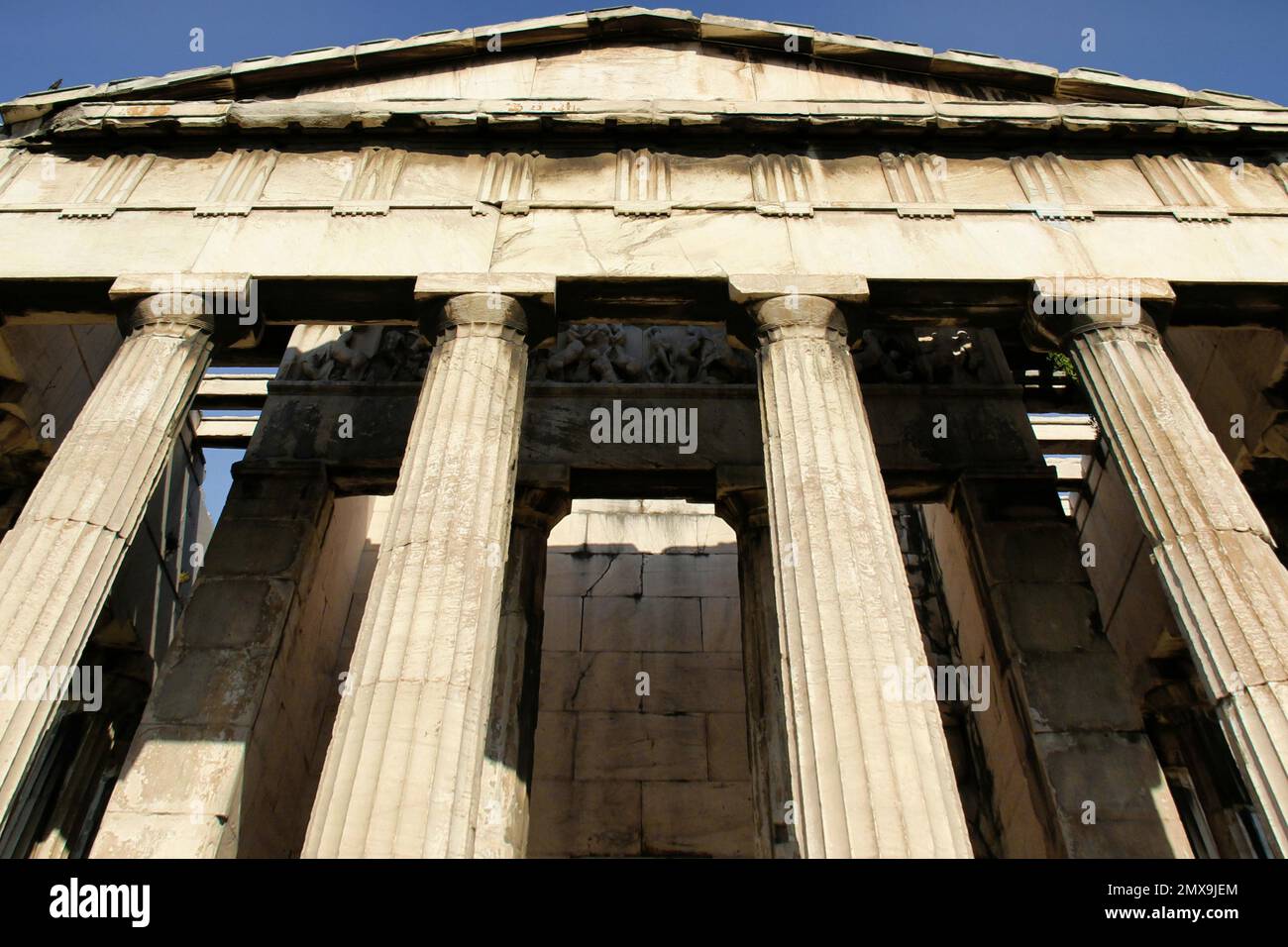 The Temple of Hephaestus is a well-preserved peripteral Greek Doric temple dedicated to ...