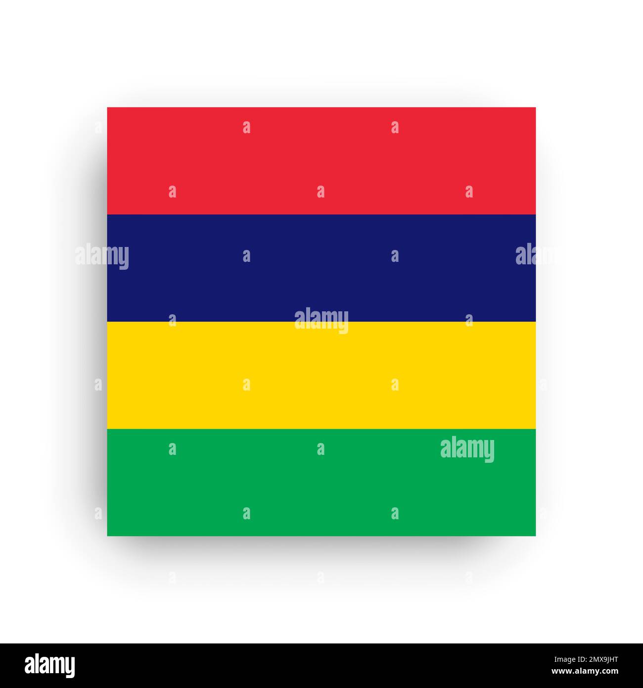 Square vector flag of Mauritius Stock Vector Image & Art - Alamy