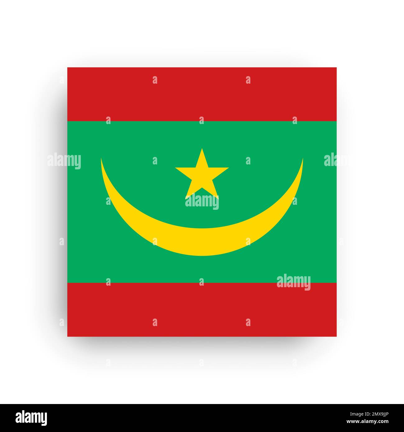 Square Vector Flag Of Mauritania Stock Vector Image And Art Alamy