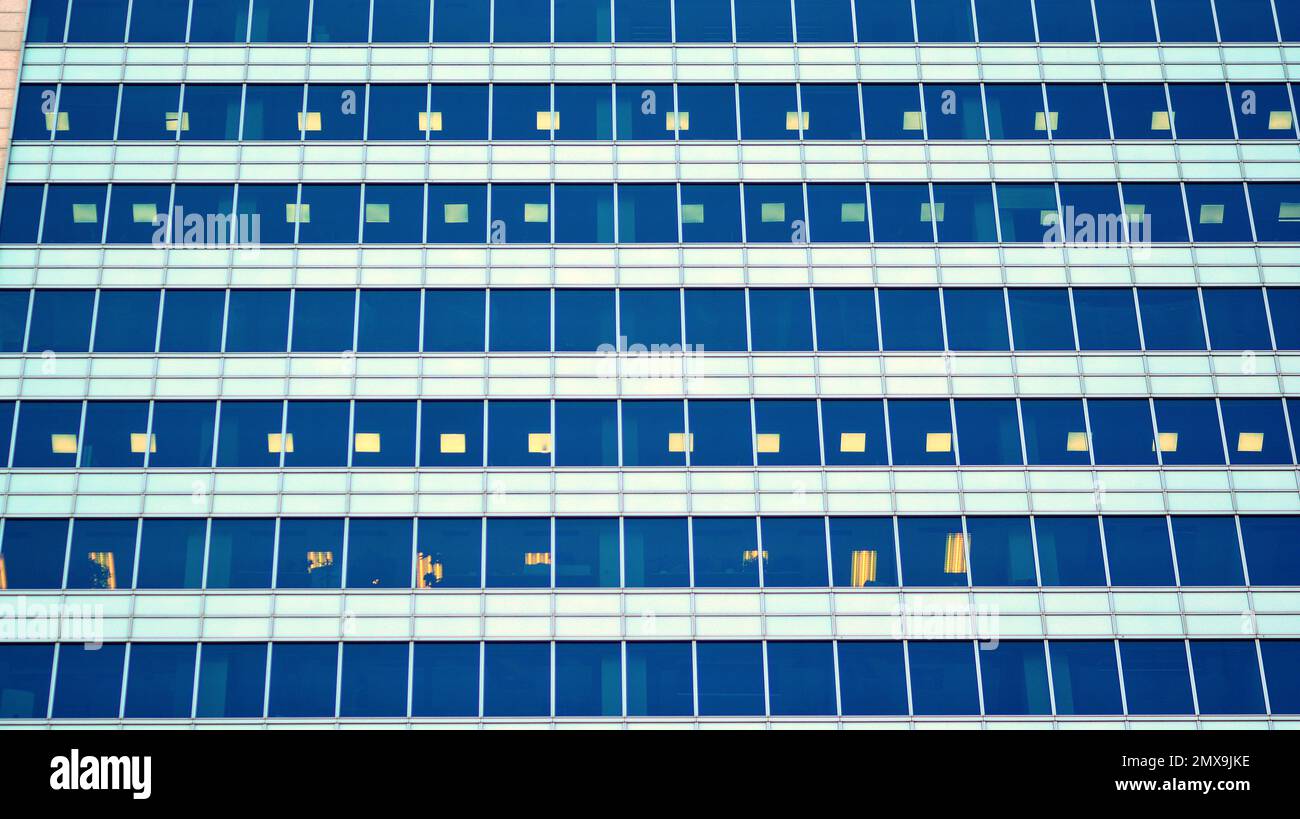 Fragments of building in business district of modern city. High-rise ...