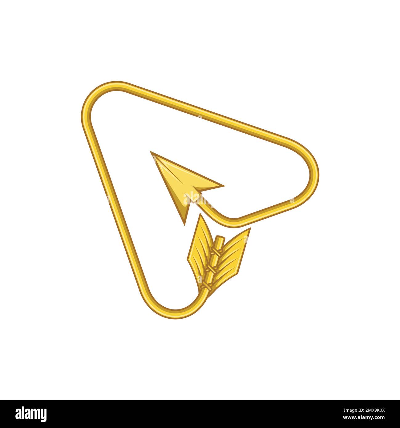 Vector Design of Curved Arrow with Cursor Shape Stock Vector Image ...