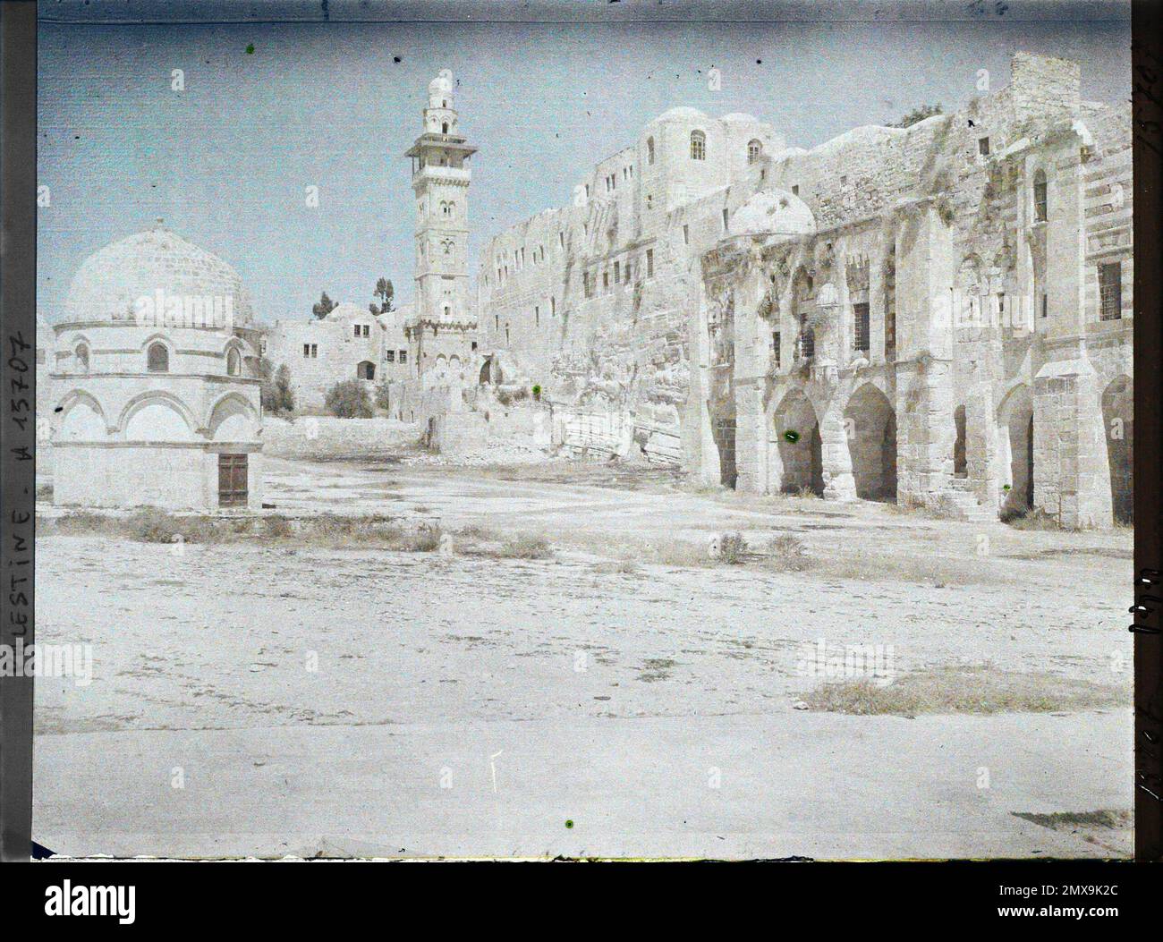 Jerusalem, Palestine Dome of Soliman and the rampart of the esplanade ...