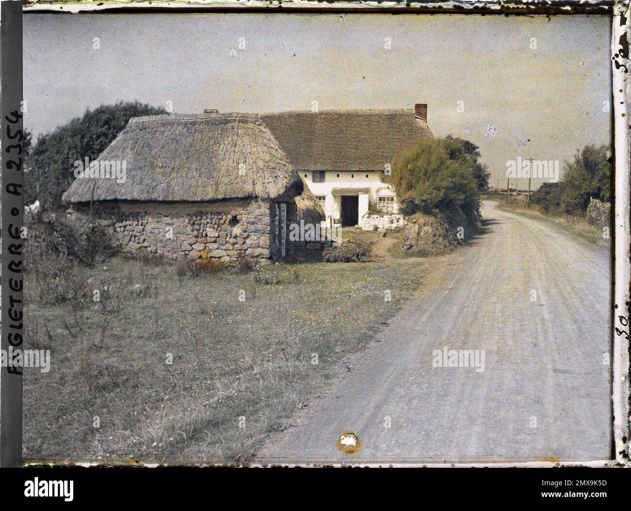 Cornwalls, England Habitations by the road , 1913 - England - Auguste ...