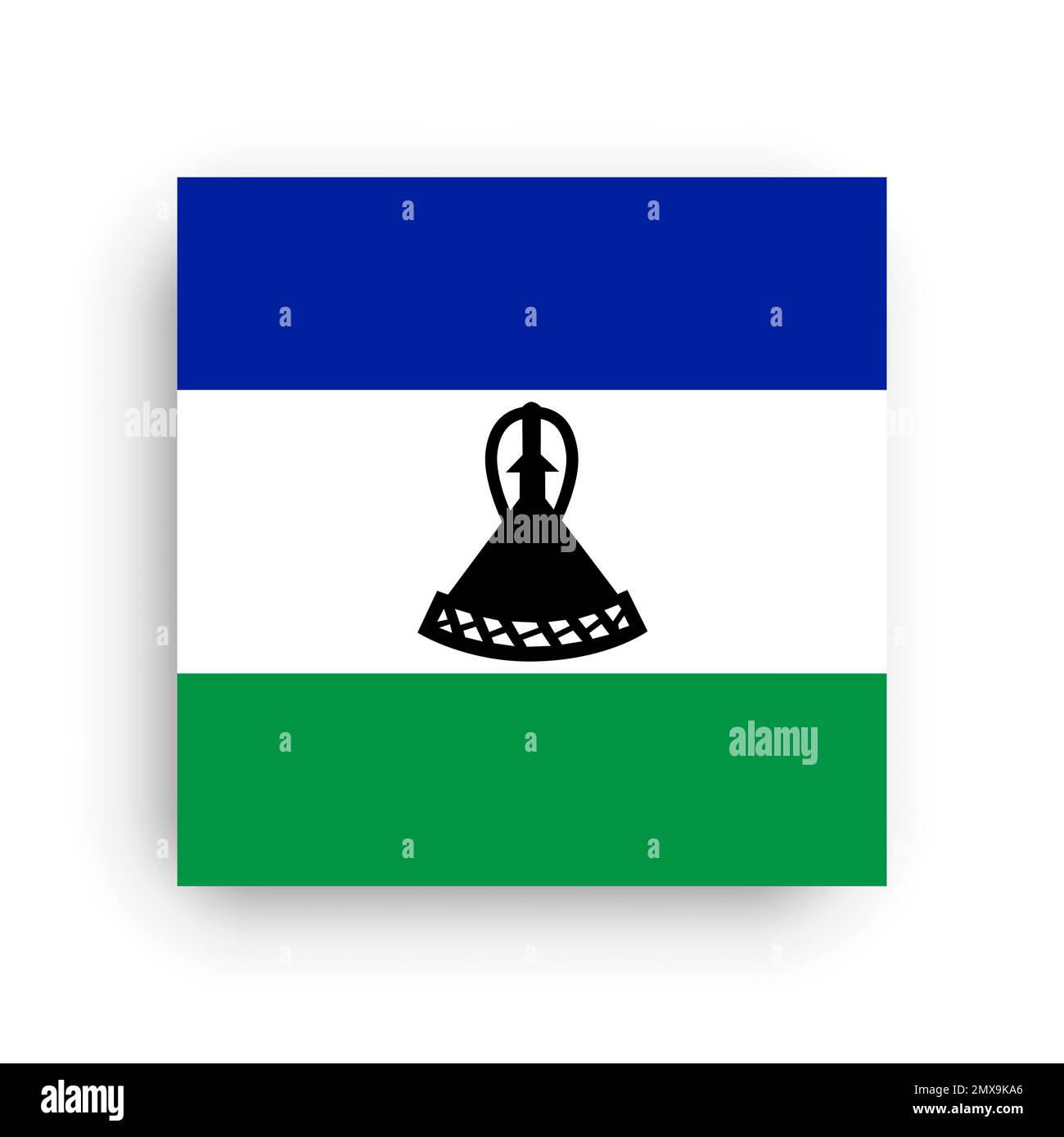 Square vector flag of Lesotho Stock Vector Image & Art - Alamy