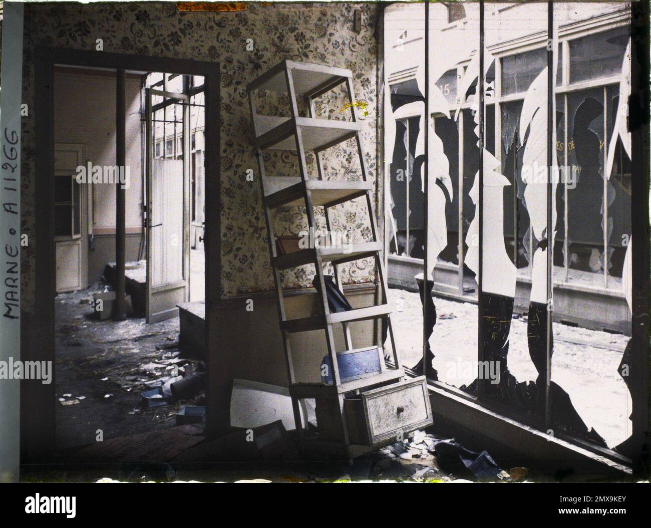 Reims, Marne, Champagne, France interior of a shop, passage of ...