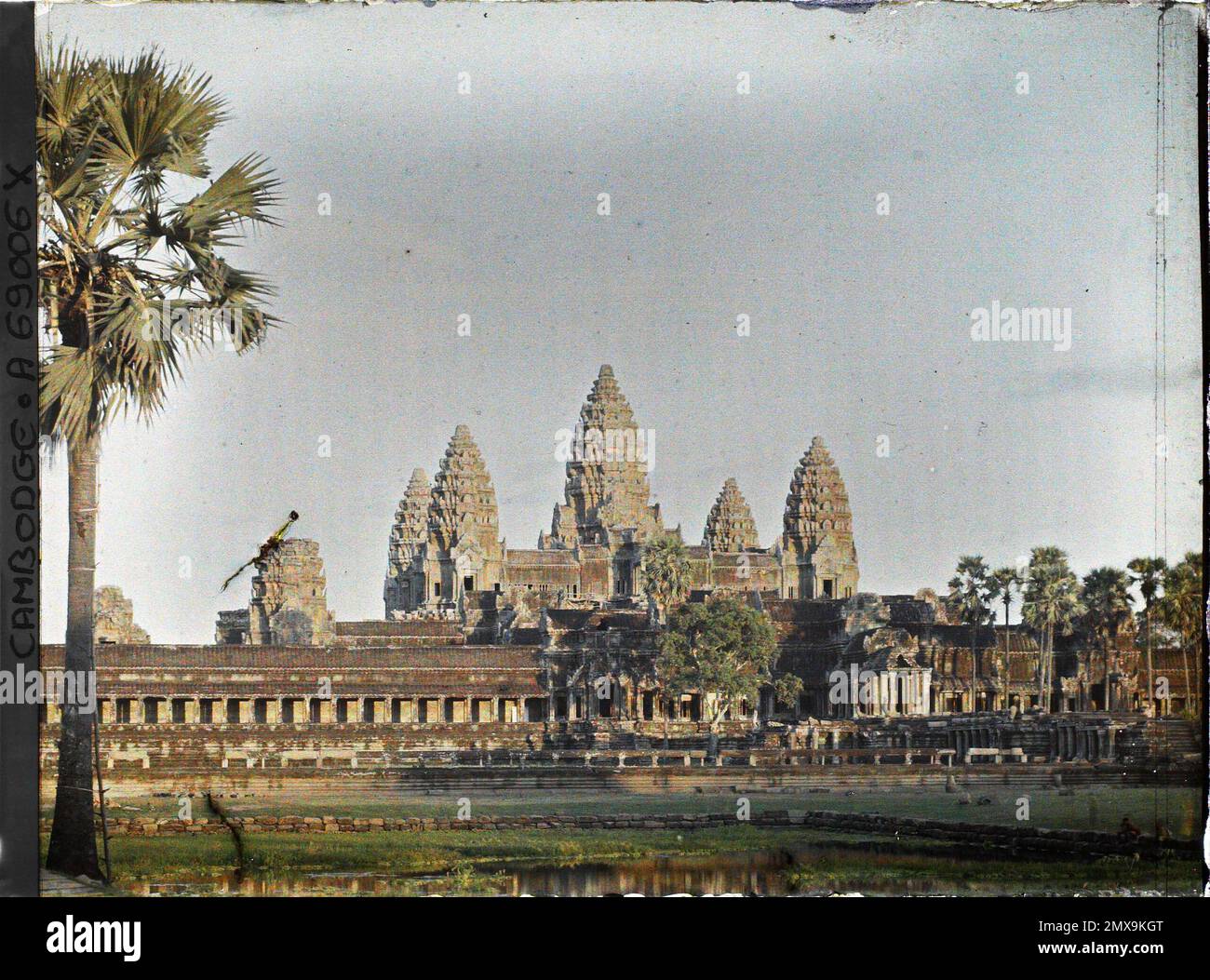 Angkor, Cambodia, Indochina The central part of the three-level pyramid ...
