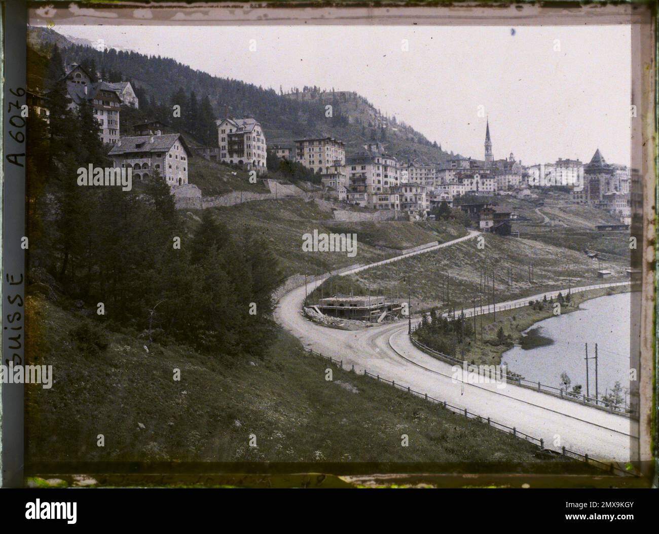 St-Moritz, Swiss Panorama of St. Moritz , 1912 - Switzerland - Auguste ...