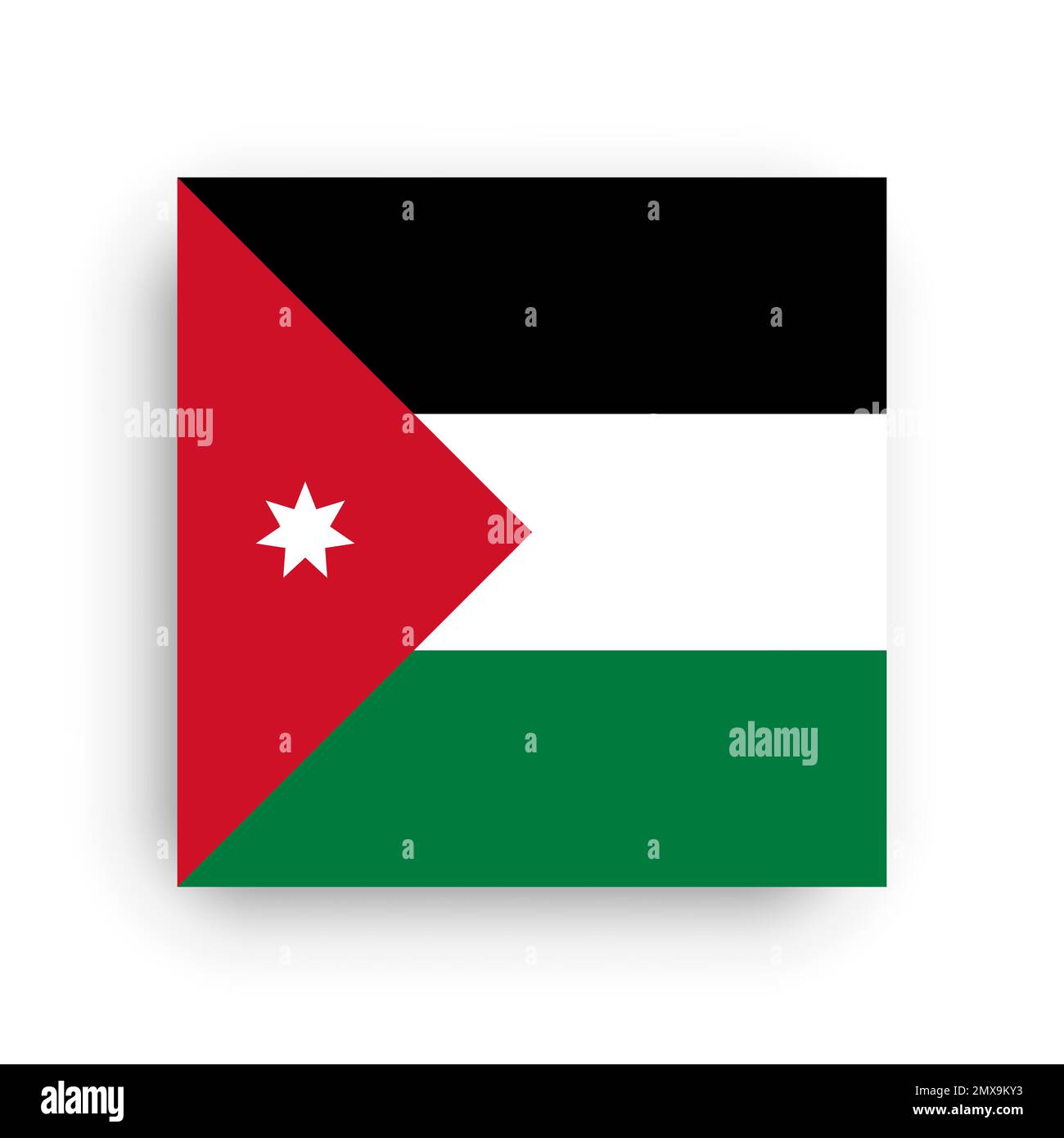 Square vector flag of Jordan Stock Vector Image & Art - Alamy