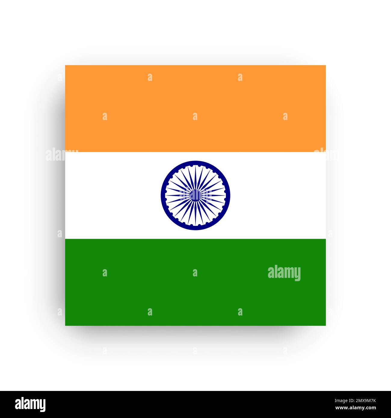 Square vector flag of India Stock Vector Image & Art - Alamy