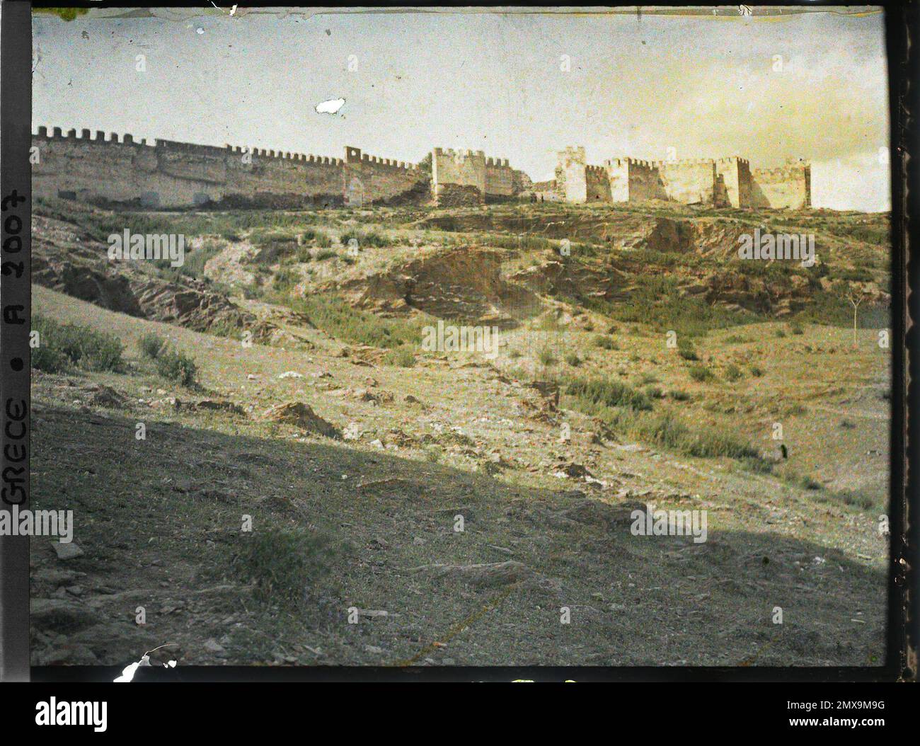 Thessaloniki, Greece Set of old walls in the northeast , 1913 - Balkans ...