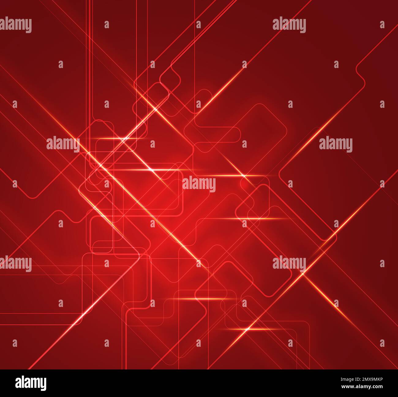 Red cyber circuit future technology hi-res stock photography and images ...