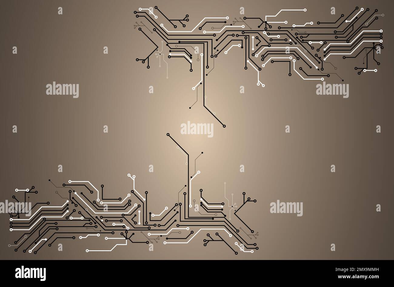 Electronics and technology. Circuit board pattern illustration Stock ...