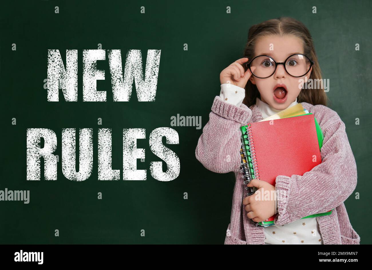Classroom rules written on blackboard hi-res stock photography and ...