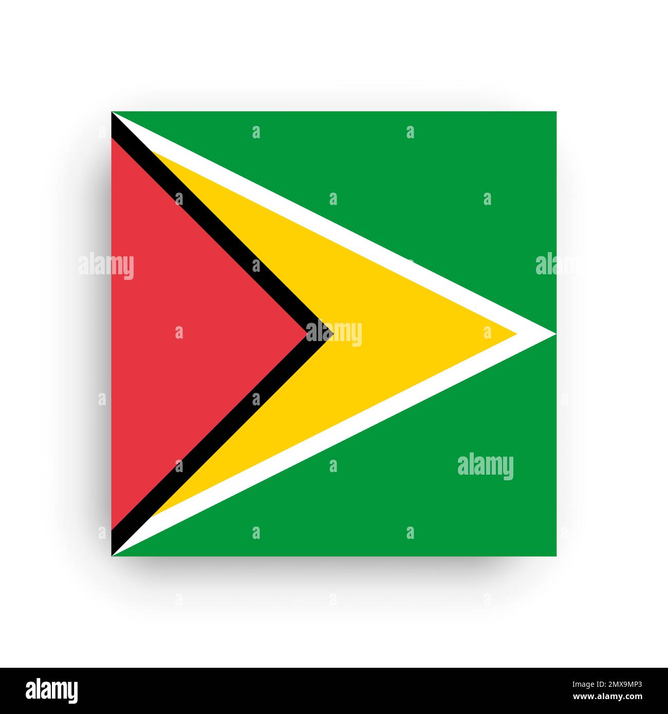 Square vector flag of Guyana Stock Vector Image & Art - Alamy