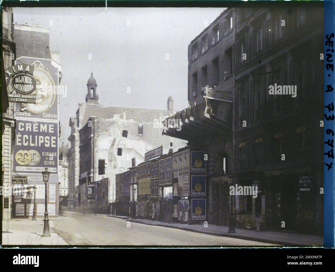 Paris (9th arr.), France Works for the extension of the boulevard ...