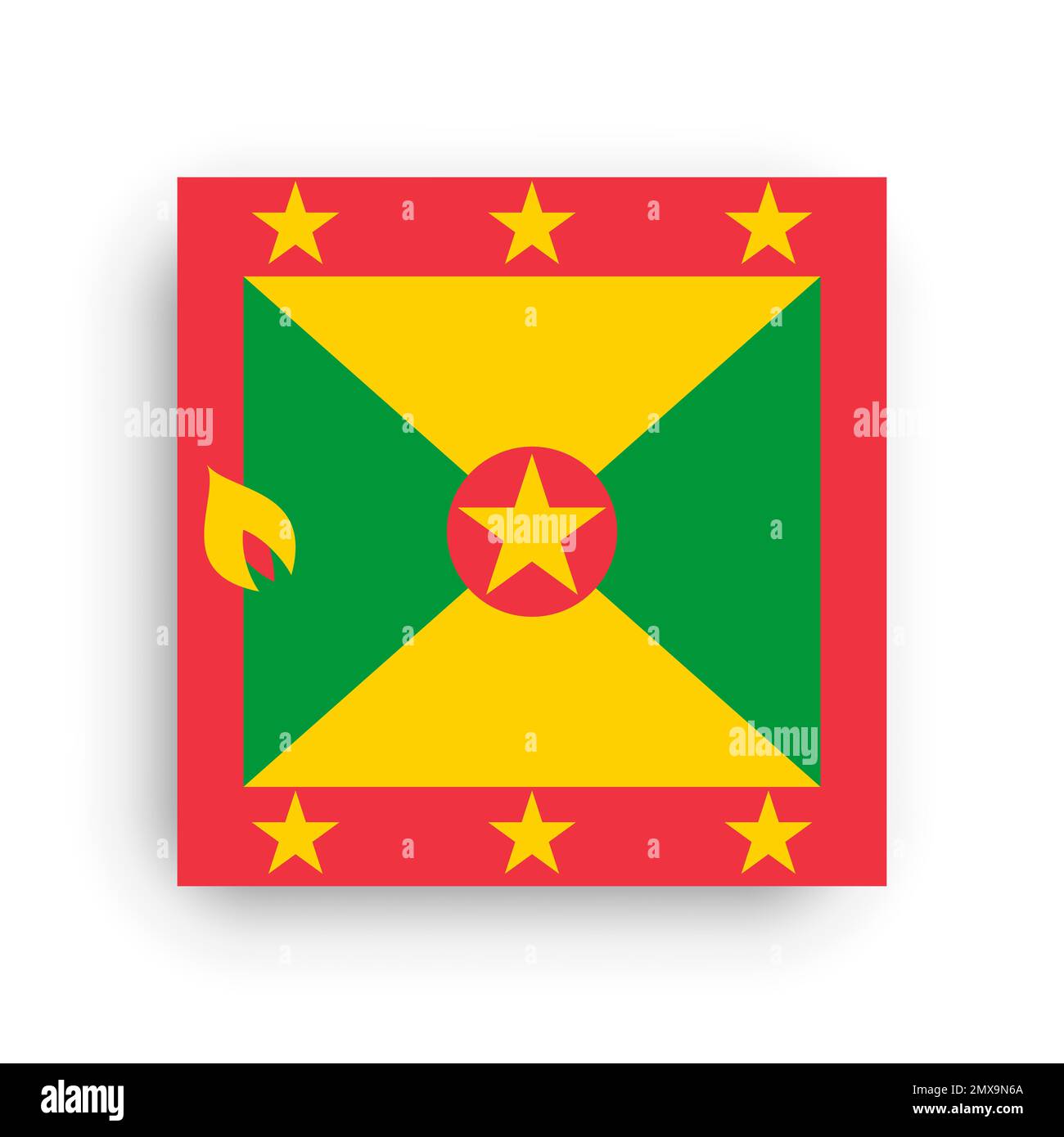 Square vector flag of Grenada Stock Vector Image & Art - Alamy