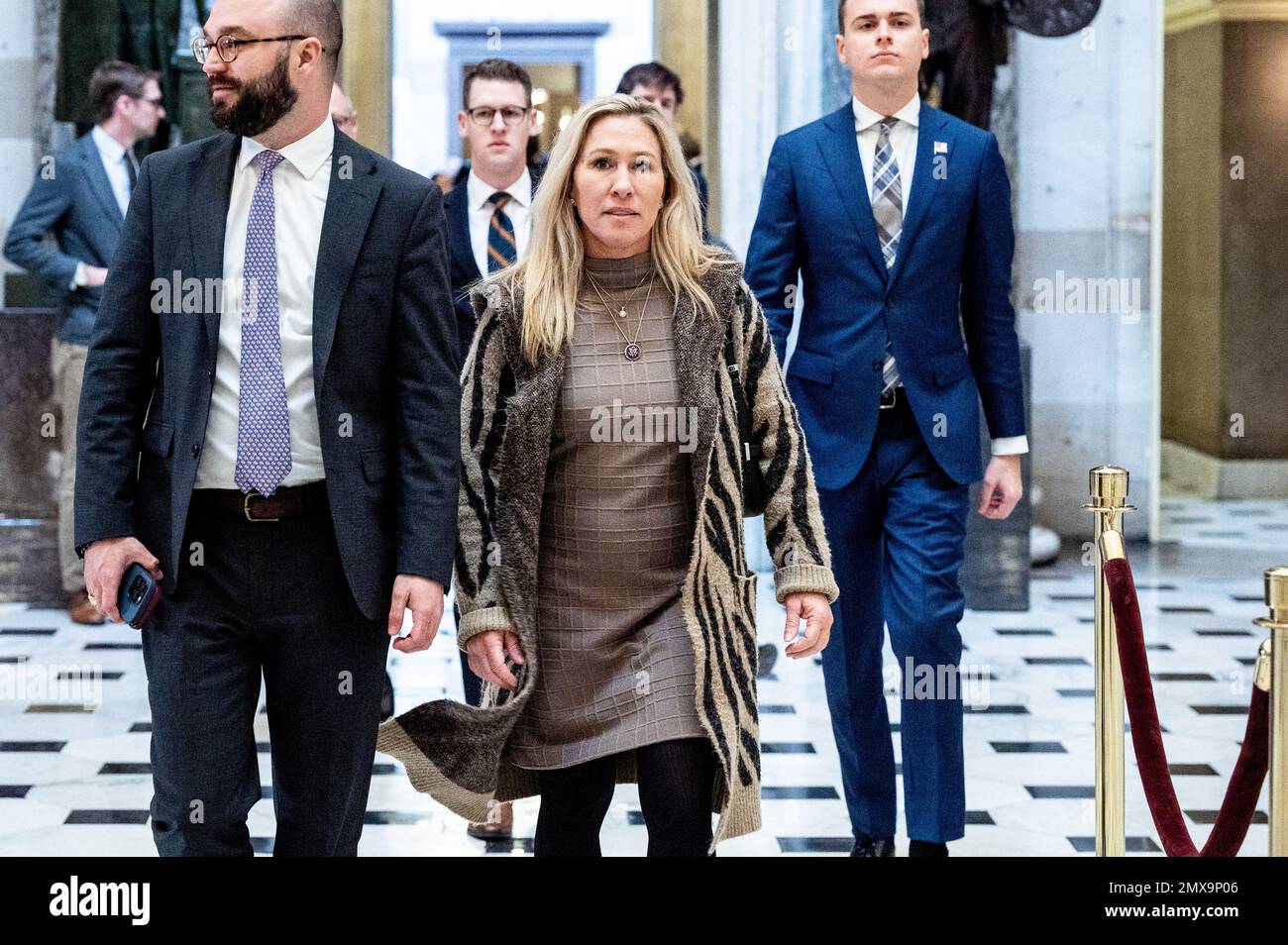 U.S. Representative Marjorie Taylor Greene (R-GA) walking through ...