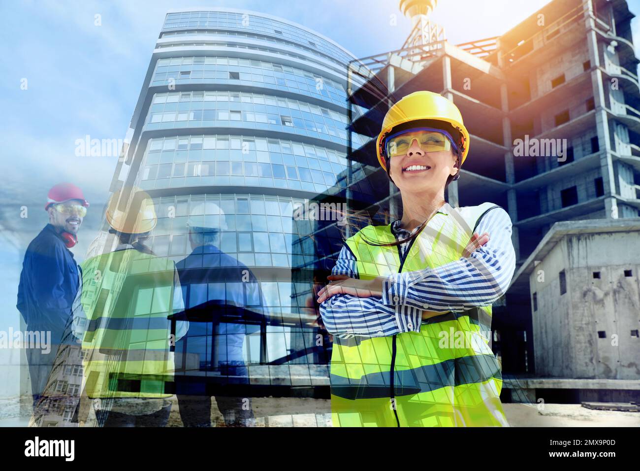 Engineer builder woman in uniform hi-res stock photography and images ...