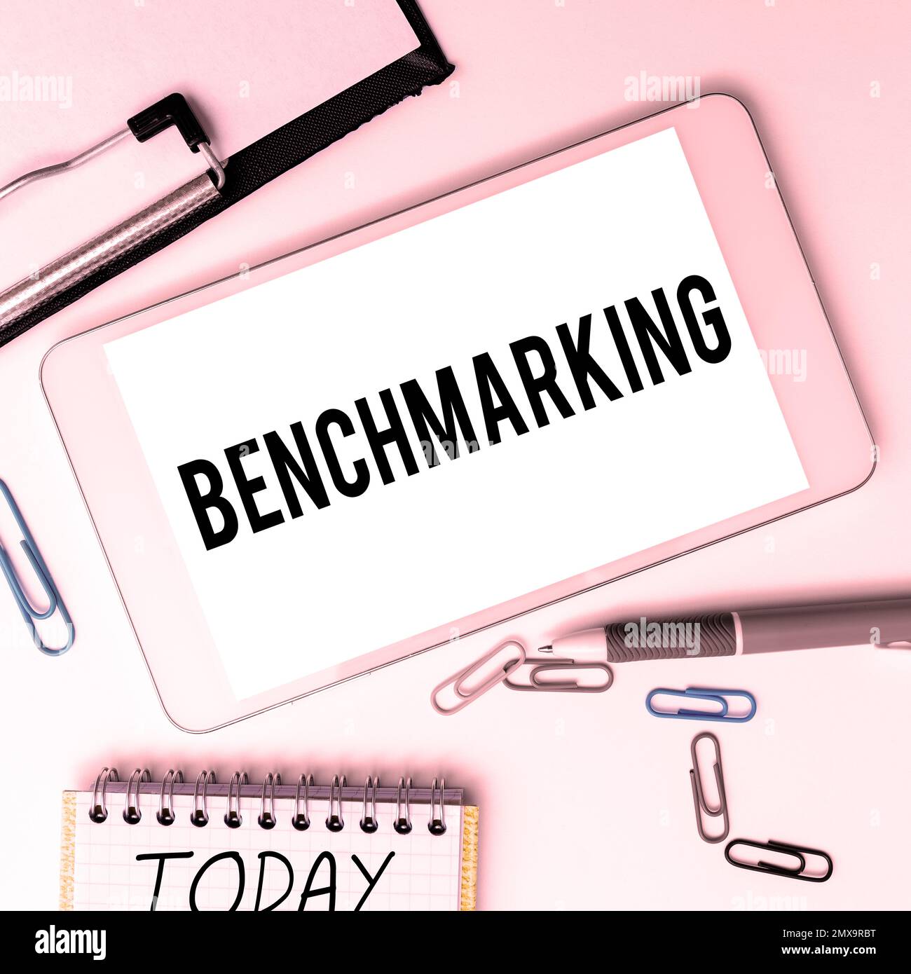 Conceptual display Benchmarking. Word for Evaluate something by ...