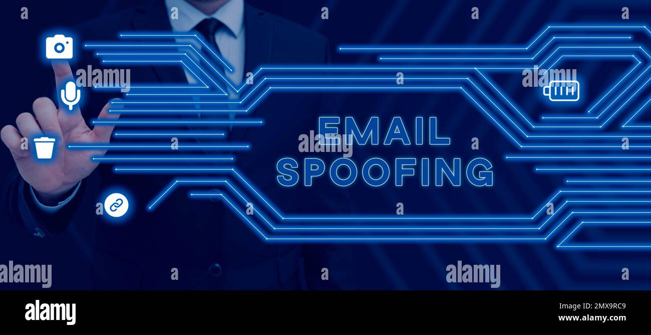 Inspiration showing sign Email Spoofing. Business showcase secure the ...