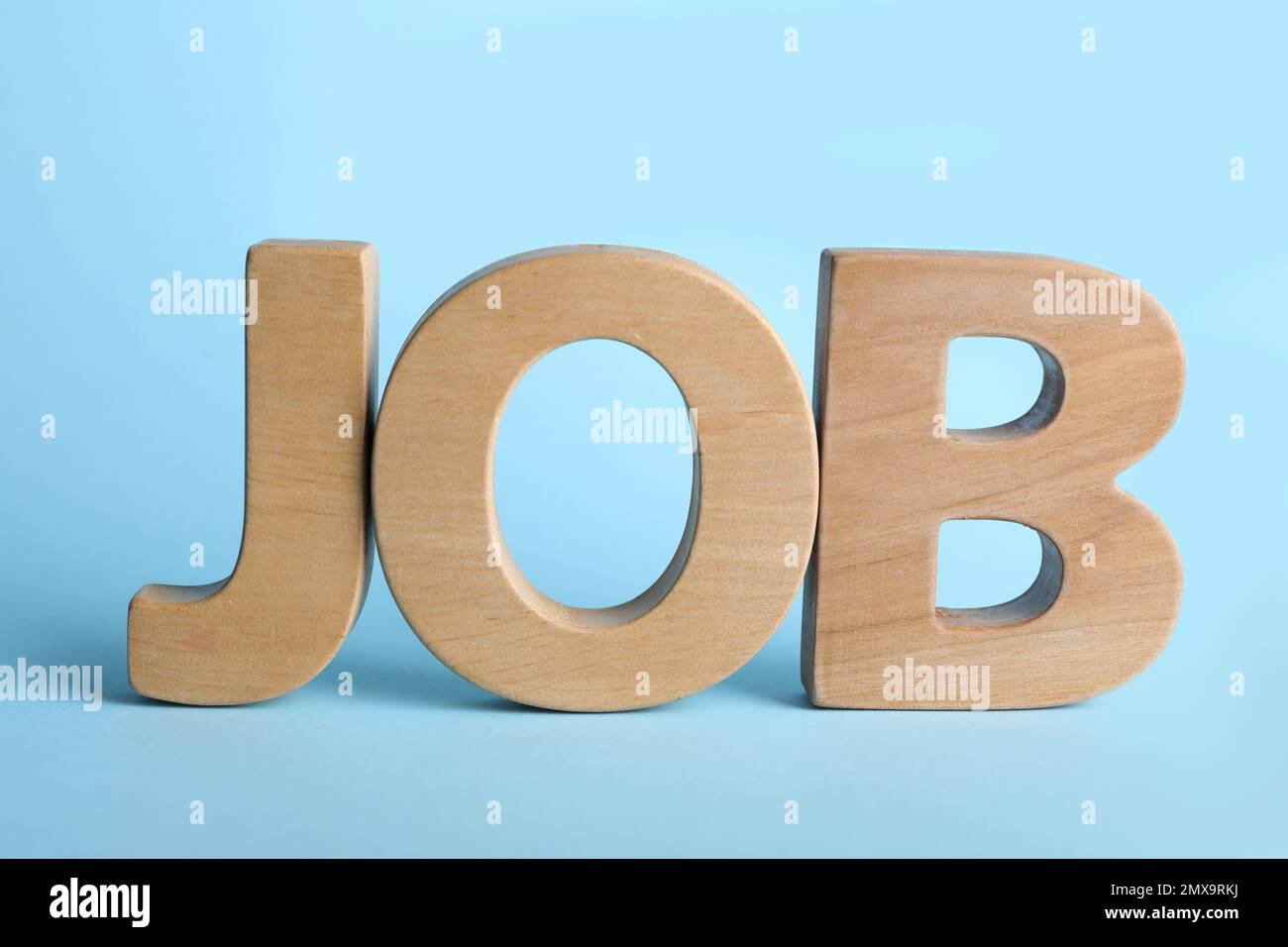 Word job on blue background hi-res stock photography and images - Alamy