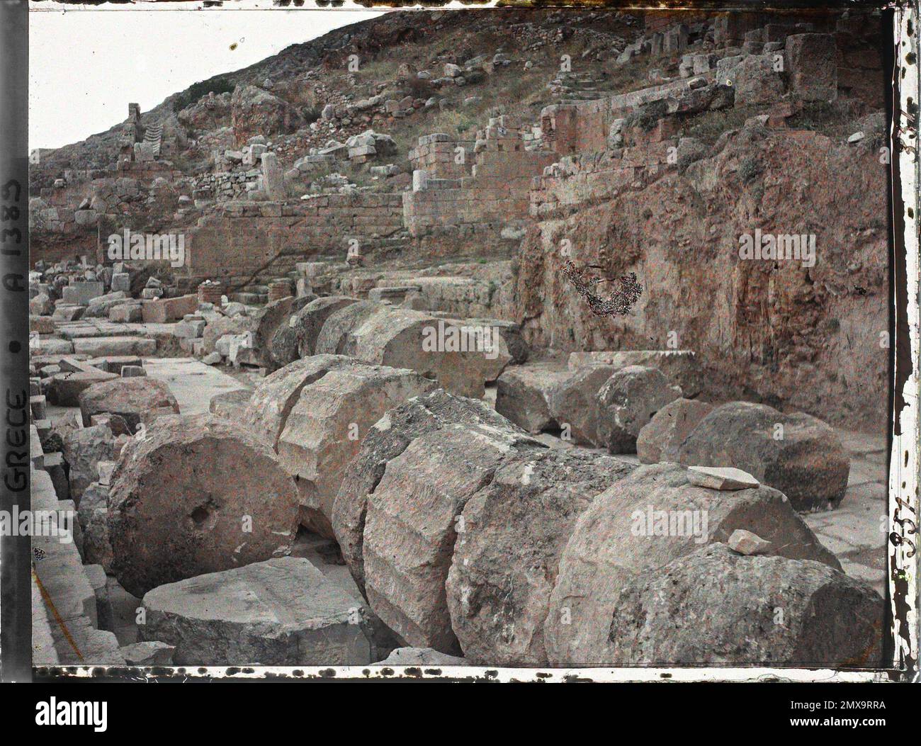 Delphi (archaeological site), Greece sanctuary of Apollo. Apollo temple ...