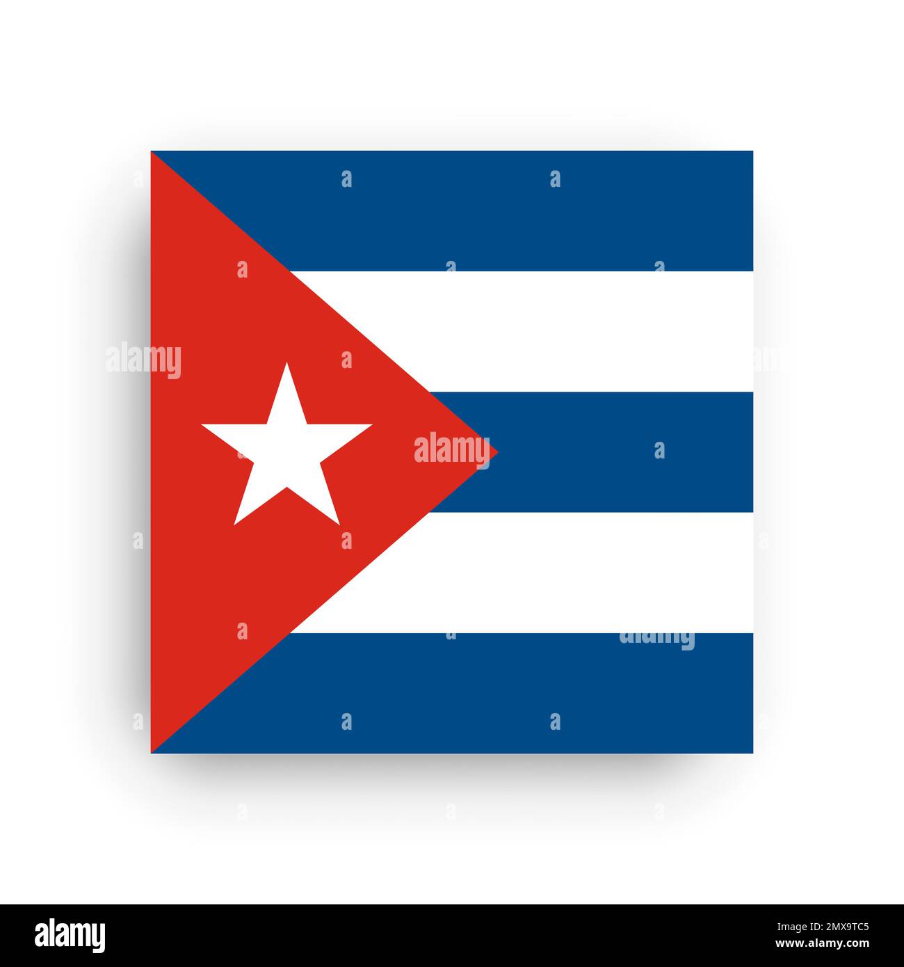 Square vector flag of Cuba Stock Vector Image & Art - Alamy