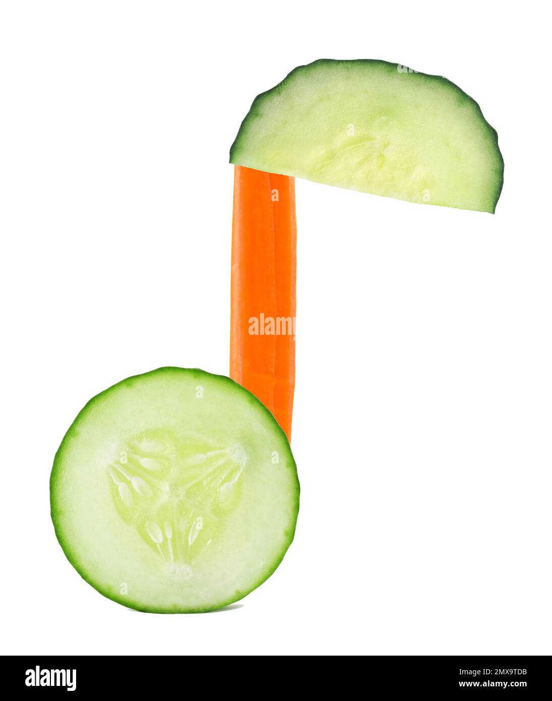Musical note made of vegetables on white background Stock Photo - Alamy