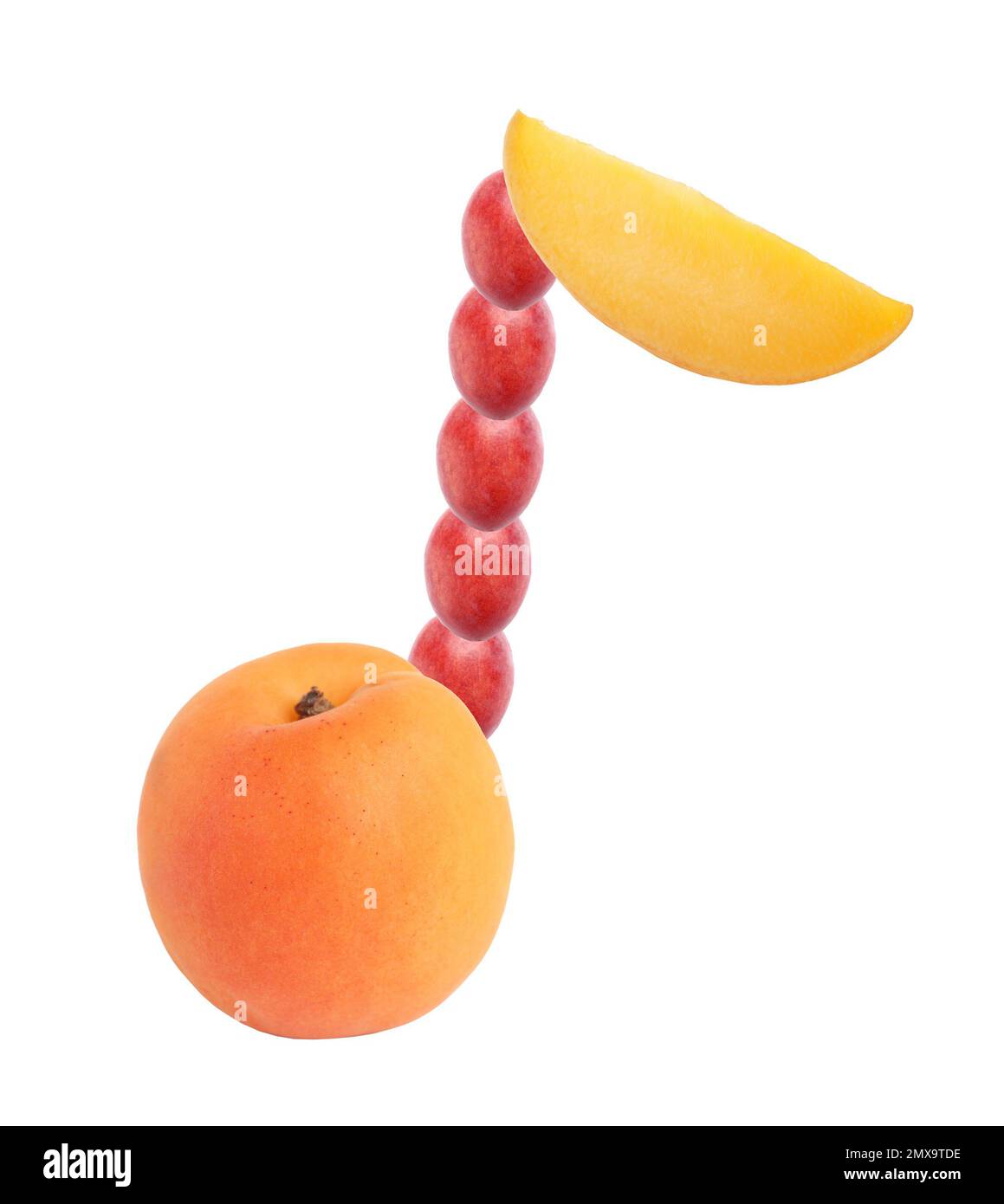 Musical note made of fruits on white background Stock Photo - Alamy
