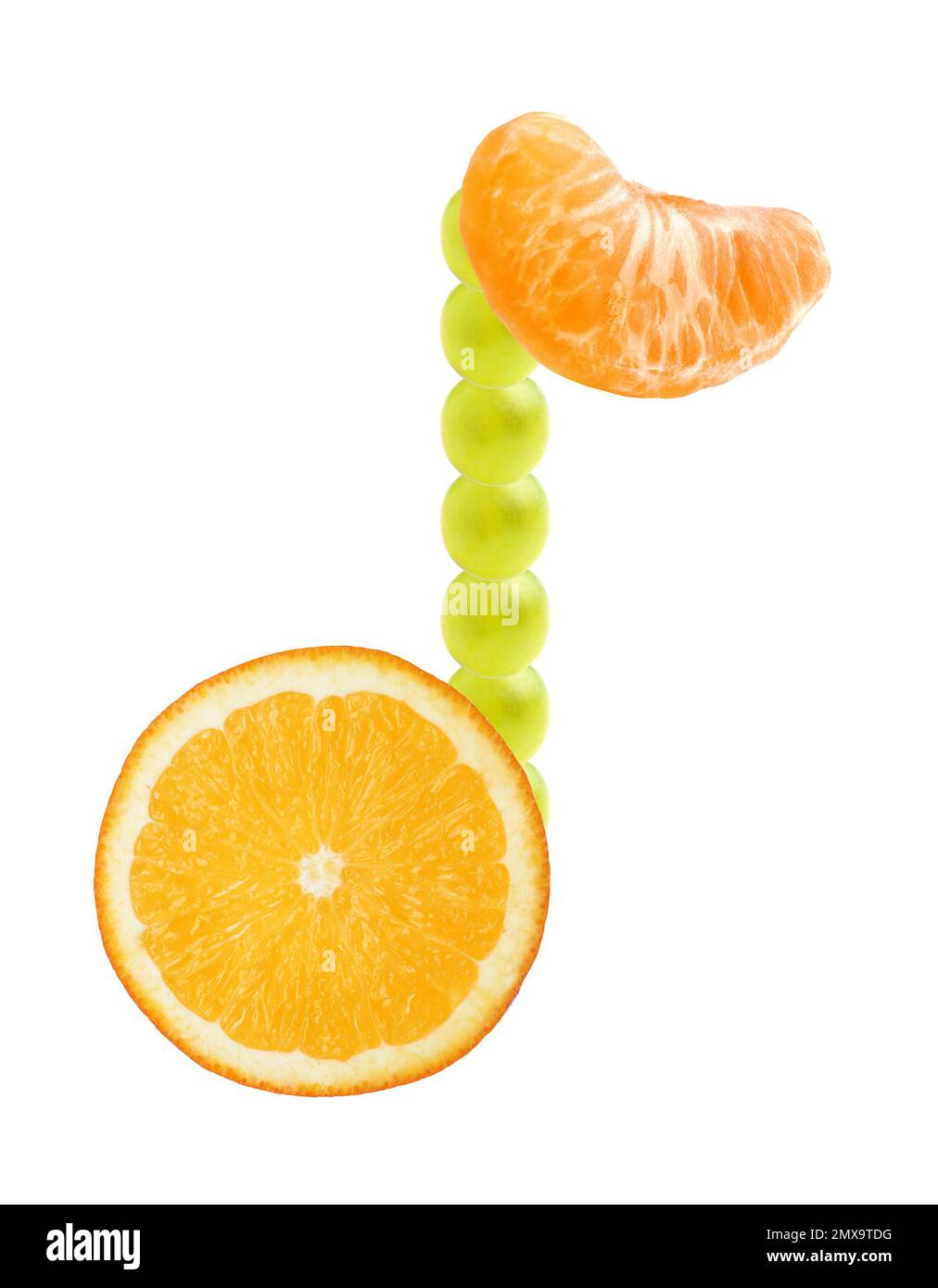 Musical note made of fruits on white background Stock Photo - Alamy