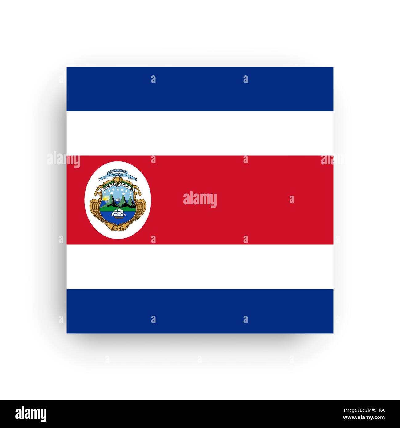 Square vector flag of Costa Rica Stock Vector Image & Art - Alamy