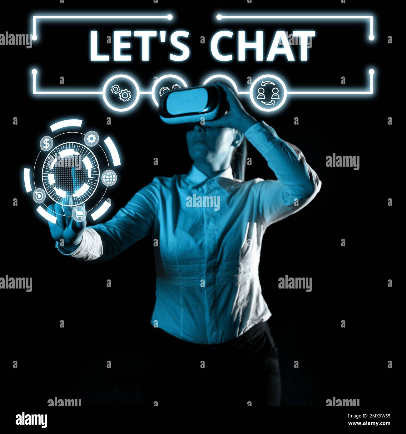 Writing Displaying Text Lets Chat Word Written On Inviting The Person