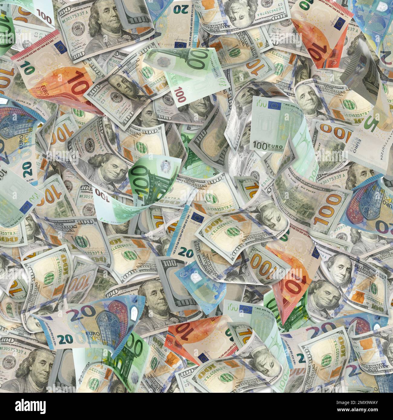 Money as background, top view. Currency exchange Stock Photo - Alamy