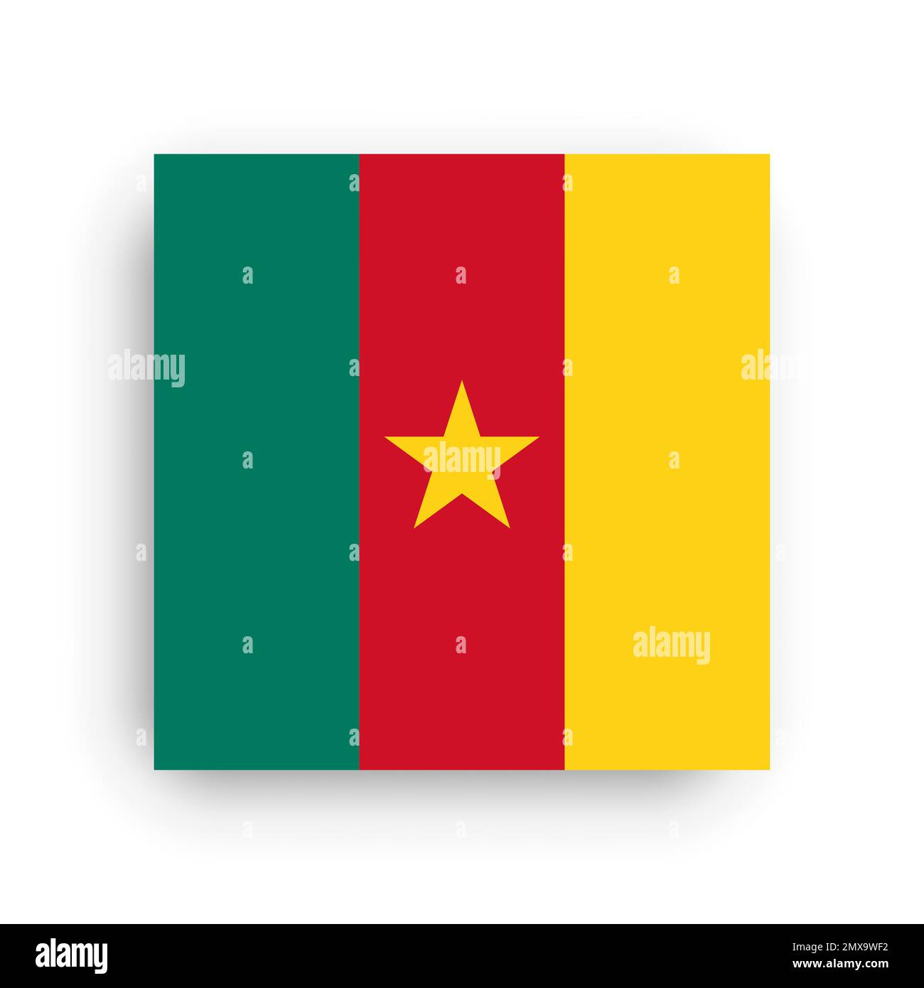 Square vector flag of Cameroon Stock Vector Image & Art - Alamy